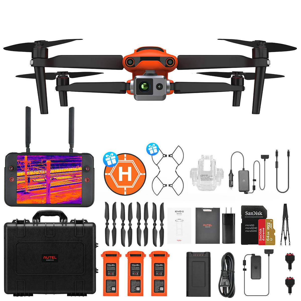 【EU Stock】Autel Robotics EVO II Dual 640T V3 Thermal Drone Rugged Bund ...